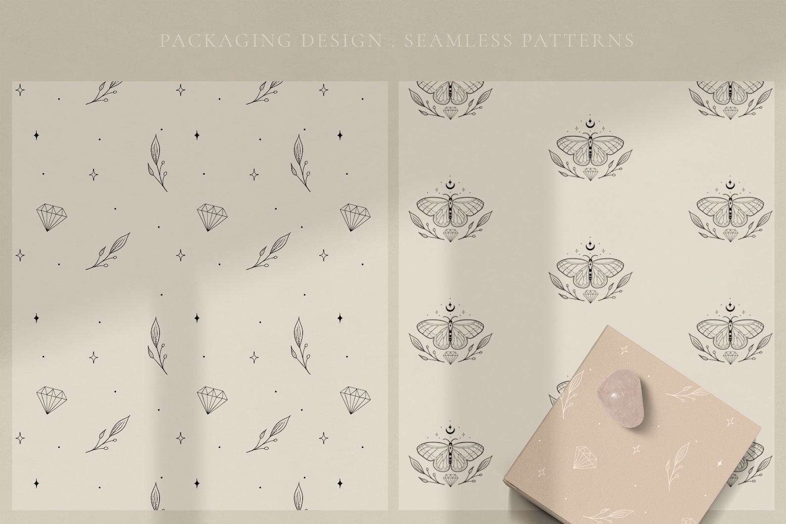 Premade Magic Gems Brand Logo and Packaging Design for Blog or Small ...