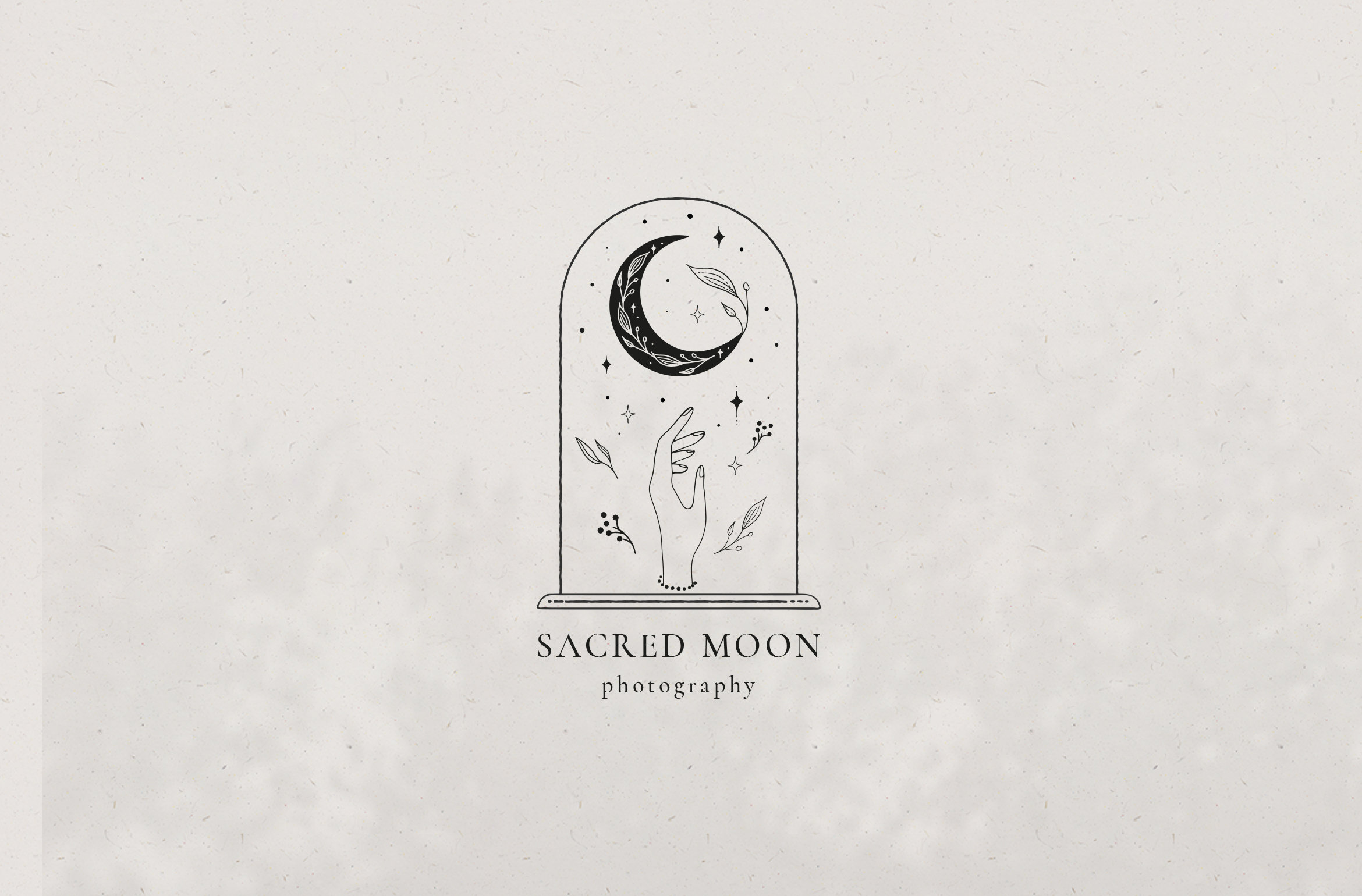 Premade Moon Brand Logo Design for Blog or Small Business, Line Art ...