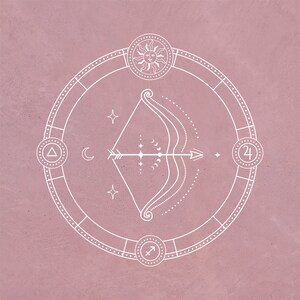 Sagittarius Zodiac Sign Logo Design, Arrow Logo, Mystic Spiritual ...