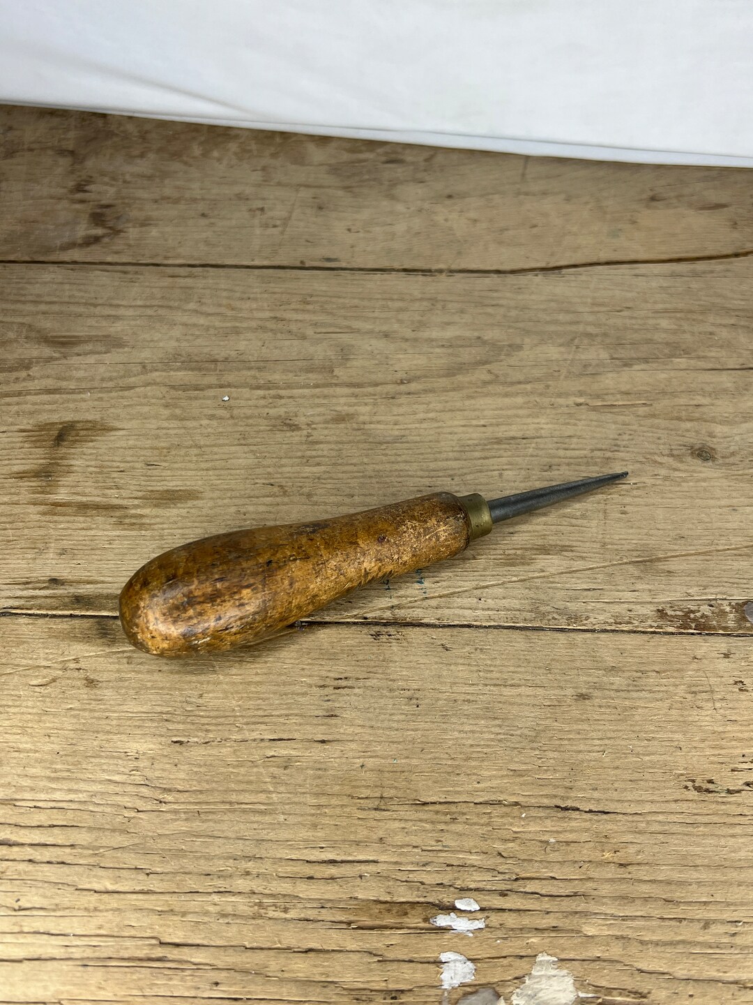 Vintage Leatherworking Awl With Wooden Handle - Etsy UK