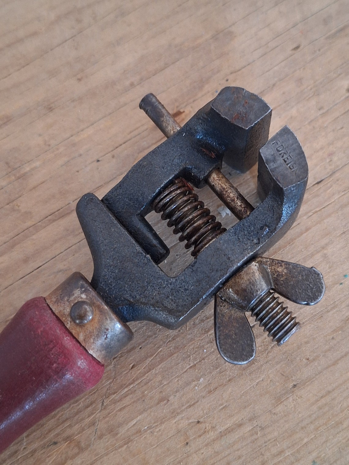 Vintage Hand Vice With Wooden Handle Pin Vice - Etsy