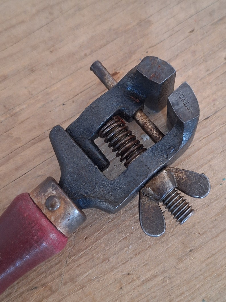 Vintage Hand Vice With Wooden Handle Pin Vice - Etsy