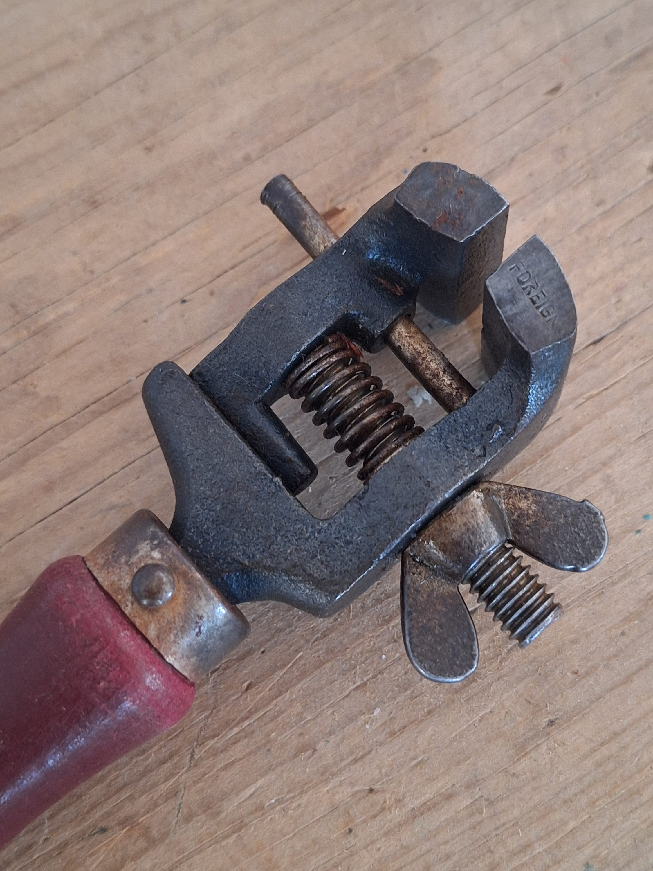 Vintage Hand Vice With Wooden Handle Pin Vice - Etsy