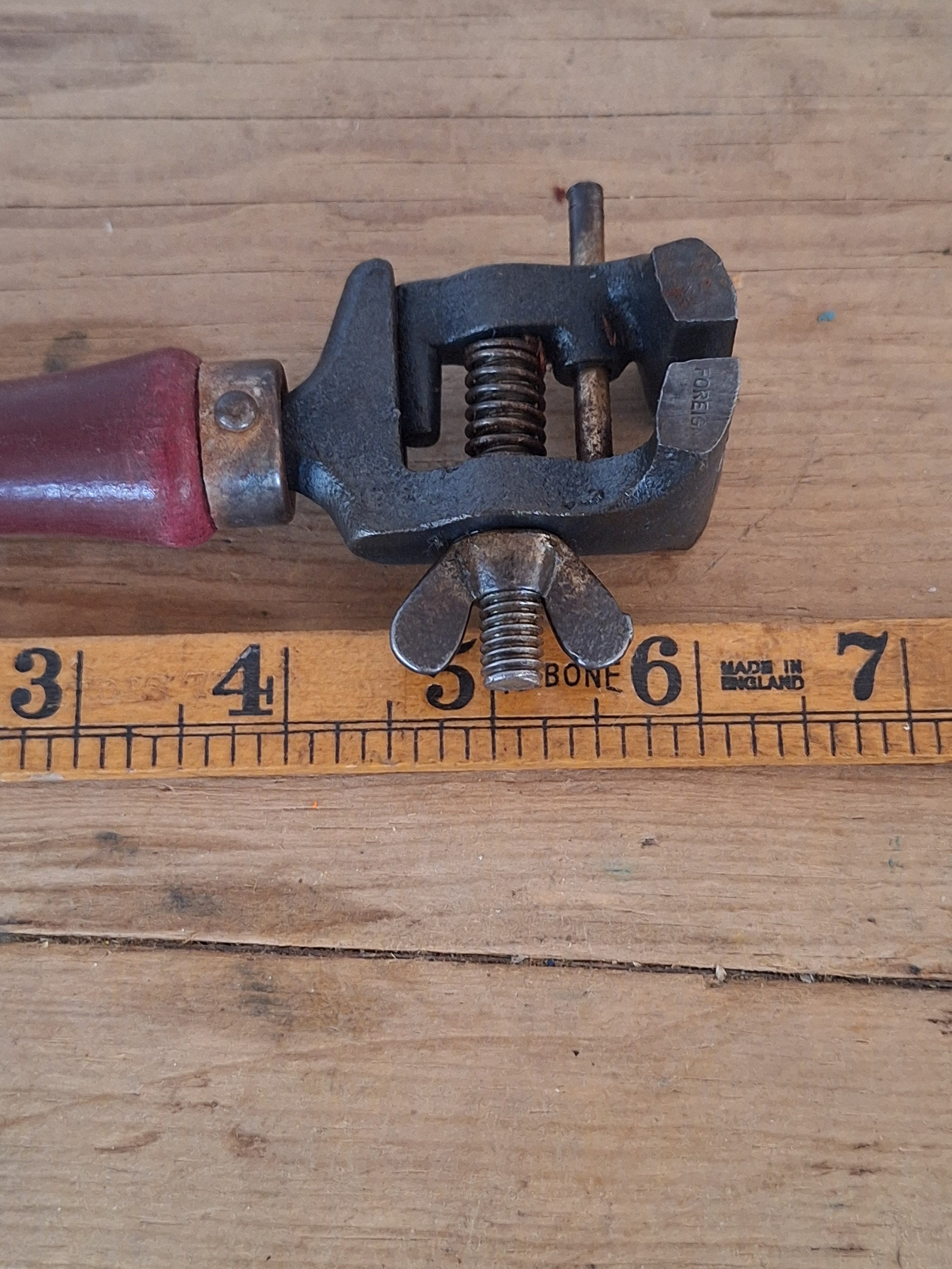 Vintage Hand Vice With Wooden Handle Pin Vice - Etsy