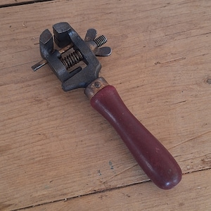 Vintage Hand Vice With Wooden Handle Pin Vice - Etsy