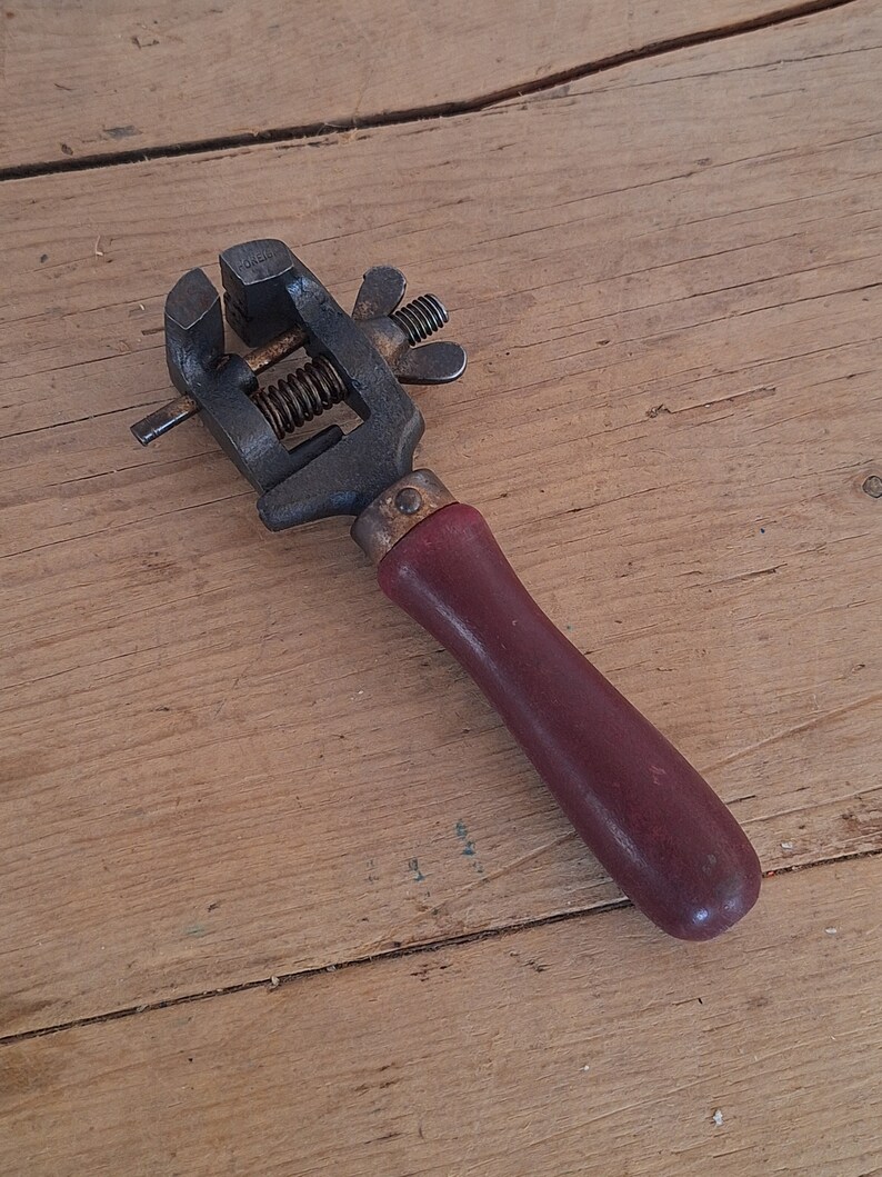 Vintage Hand Vice With Wooden Handle Pin Vice - Etsy