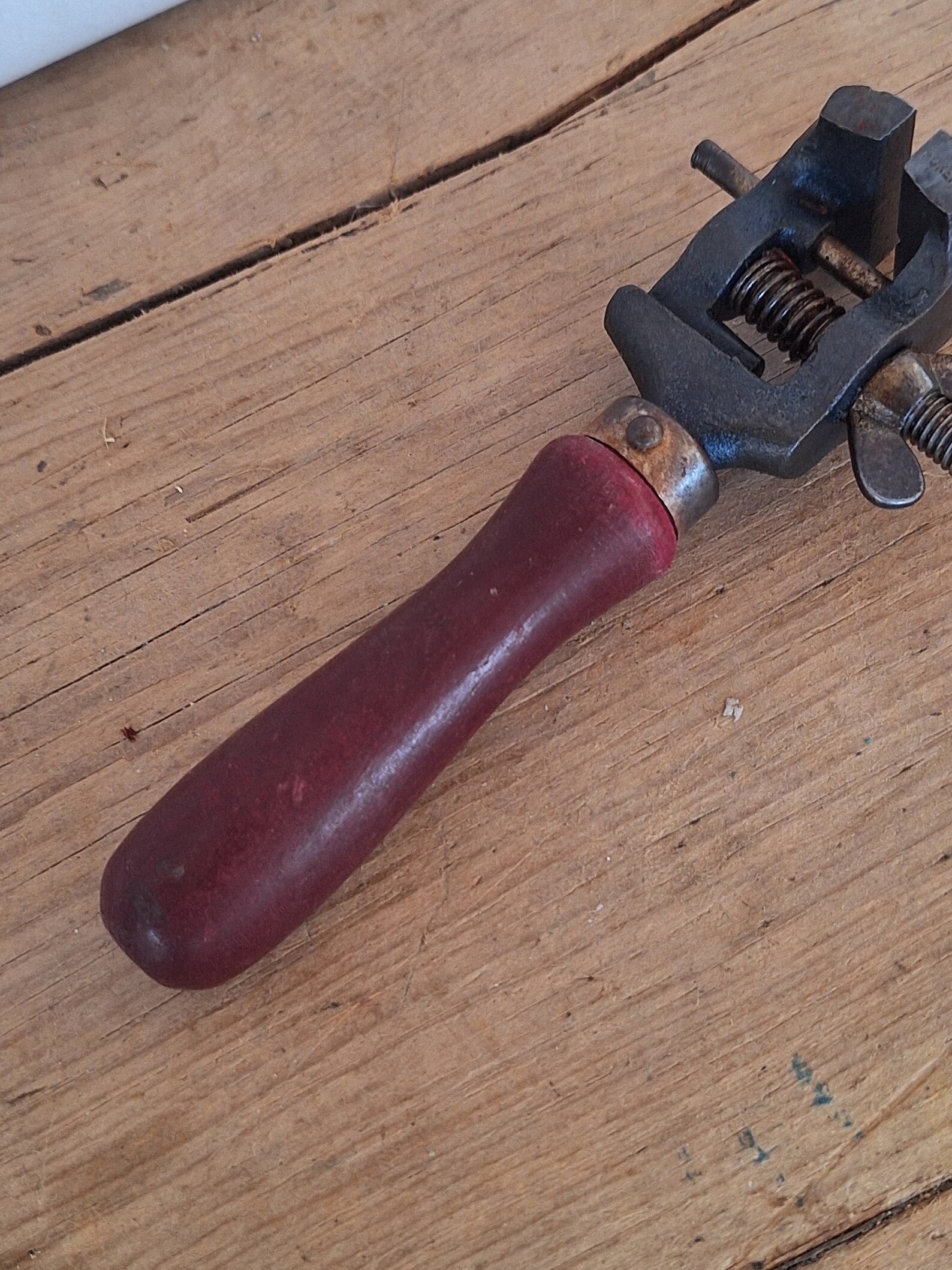 Vintage Hand Vice With Wooden Handle Pin Vice - Etsy