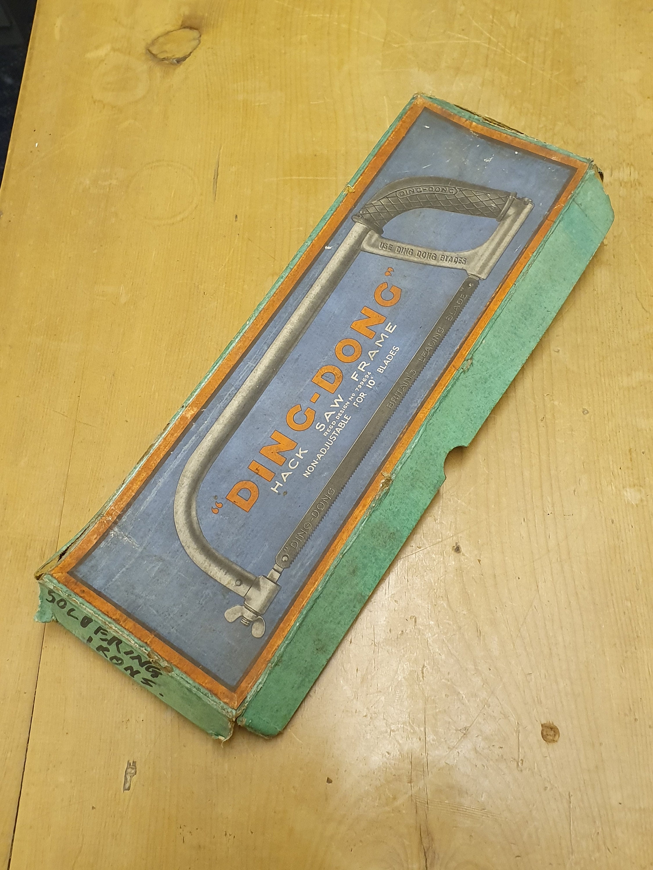 Vintage Original Ding Dong Empty Hacksaw Box. Great Advertising Piece ...