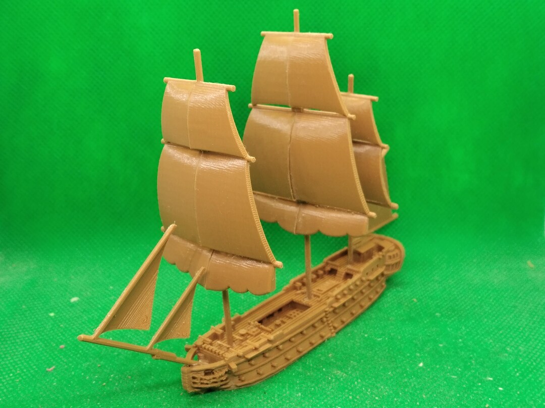 1/700 Scale Spanish Montañes 74-gun Ship-of-the-line, 3rd Rate, Black ...