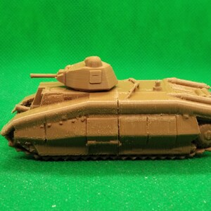 1/72 Scale French Char B1ter Medium Tank Prototype (APX Turret With ...