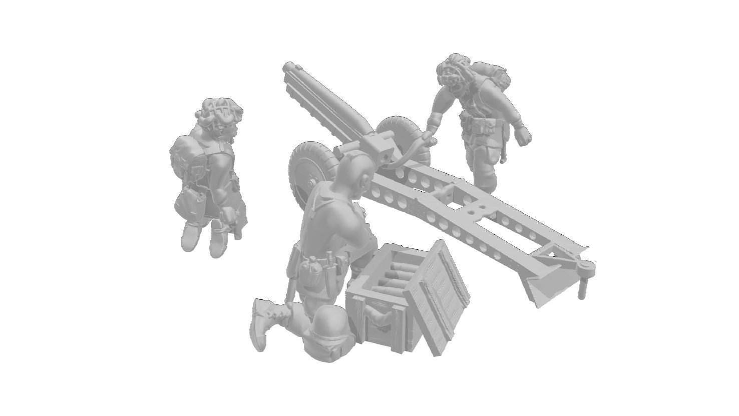 1/72 Scale US Paratroopers 75mm Pack Howitzer M1 With Crew | Etsy