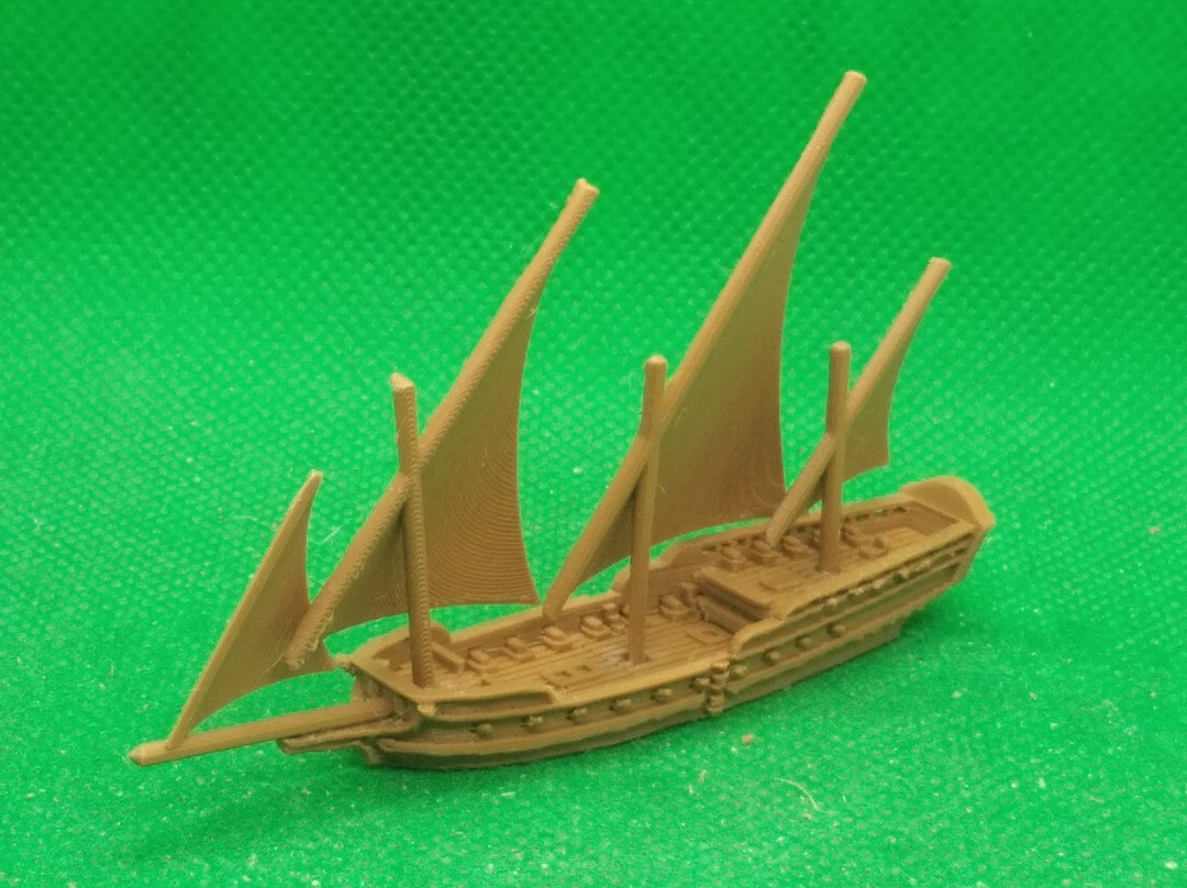 1/700 Scale Spanish Cayman Xebec (30-gun), 5th Rate, Black Seas, XVIII ...