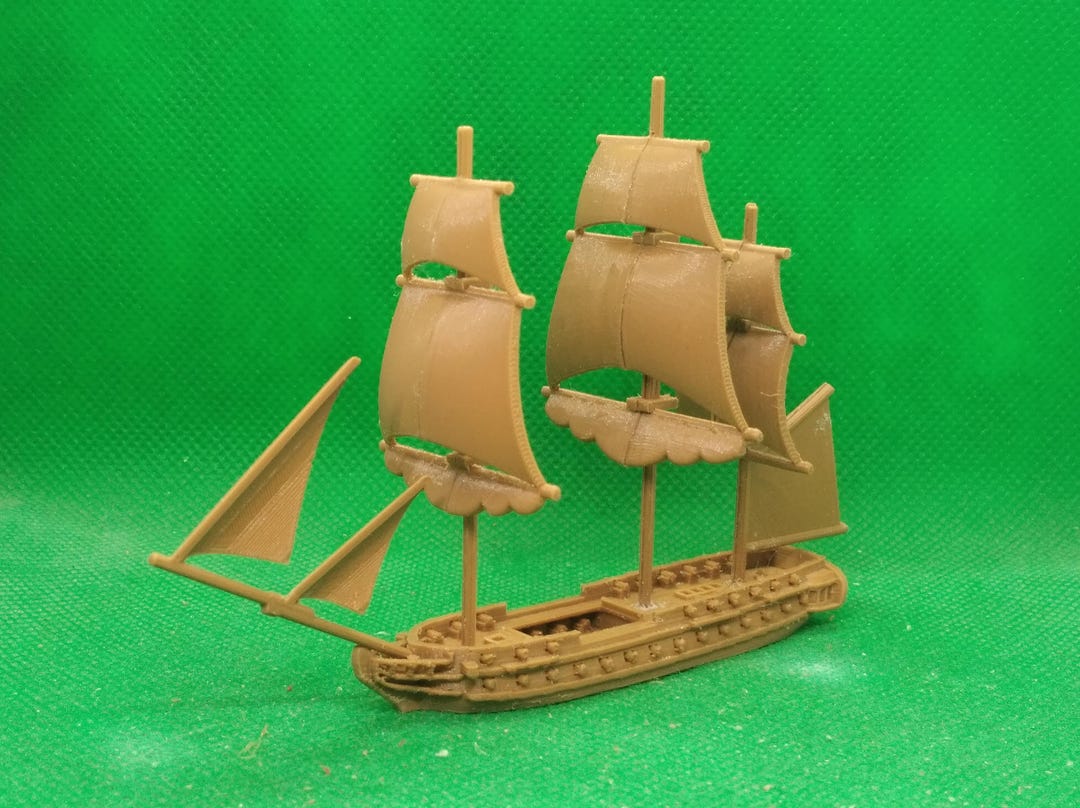 1/700 Scale French Virginie Class Frigate (40-gun), 5th Rate, Black ...