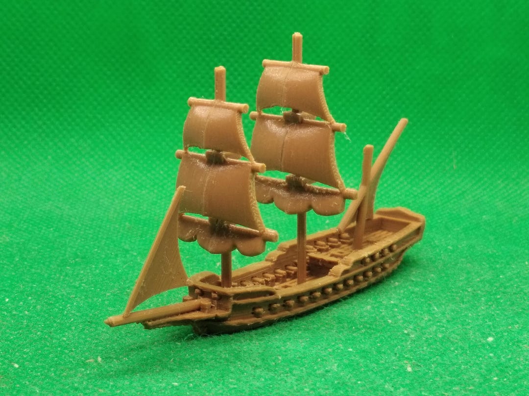 1/700 Scale Spanish Atrevido Chambequi (30-gun), 5th Rate, Black Seas ...