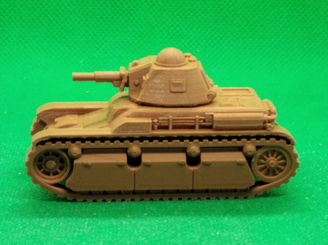 1/56 Scale French Renault R40 Light Tank SA 38 Gun World | Etsy