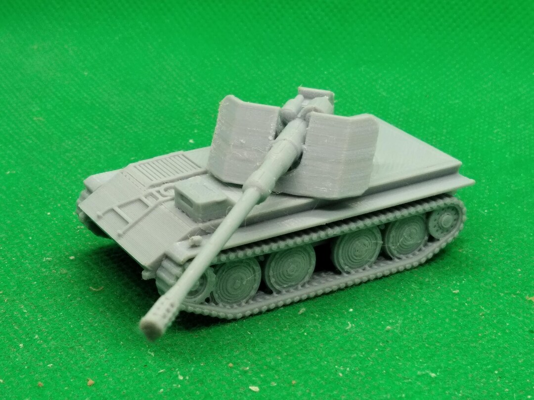 1/72 Scale German Rheinmetall-borsig Waffenträger 38D With 12.8cm Gun ...