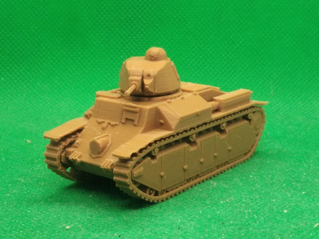 1/72 Scale French Renault Char D2 Medium Tank (SA35 Anti-tank Gun ...