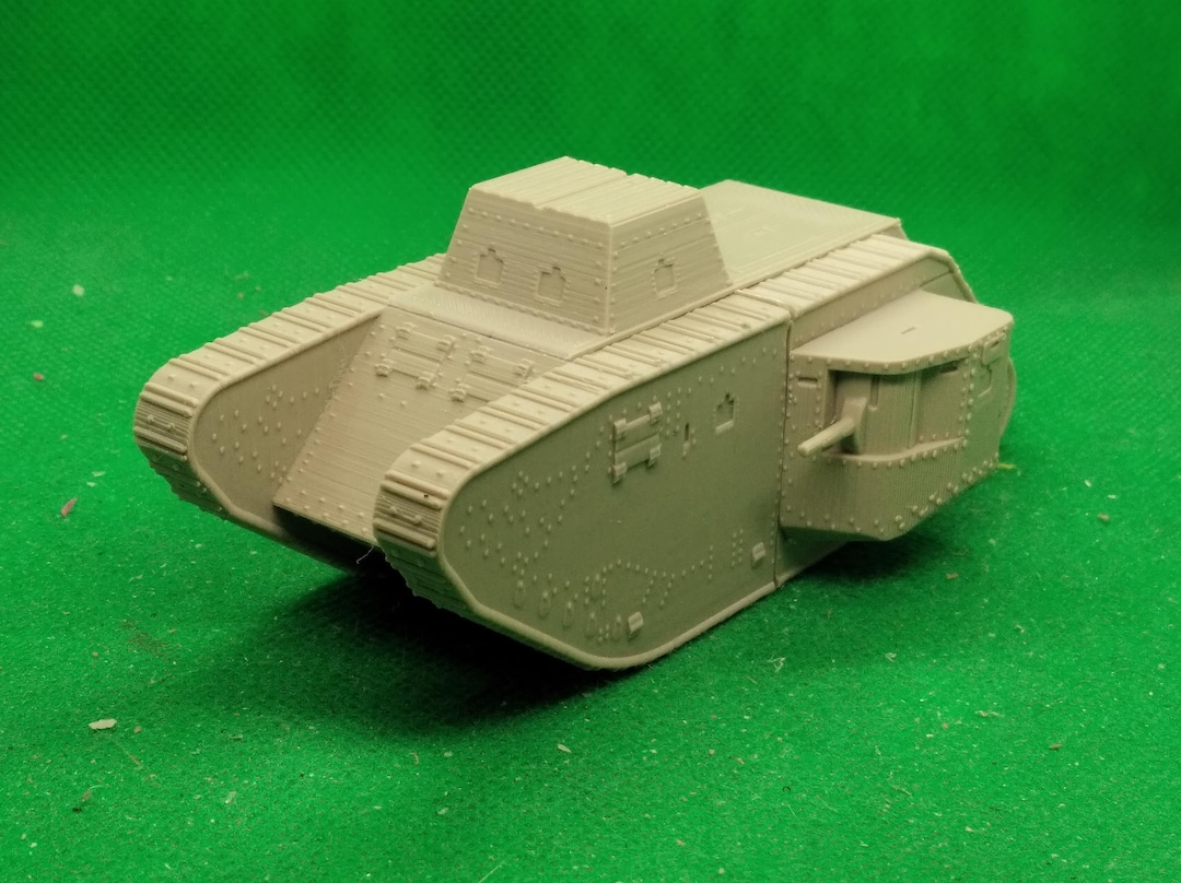 1/72 Scale German A7V-U Heavy Tank Prototype, World War One, WW 1, 3D ...