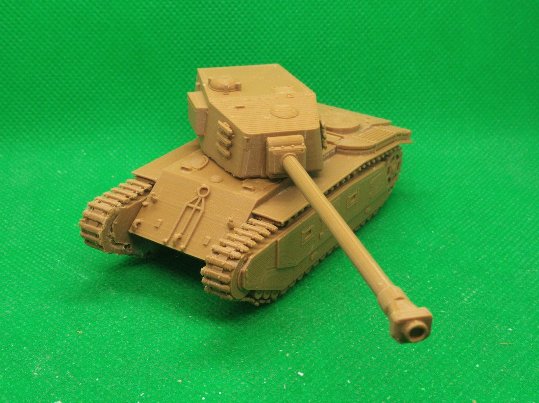 1/72 Scale French ARL 44 Heavy Tank, Post-war, 3D Printed, Wargaming ...
