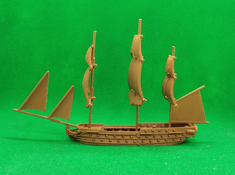 1/700 Scale 64 Gun Ship-of-the-line, 3rd Rate, Suitable for Black Seas ...
