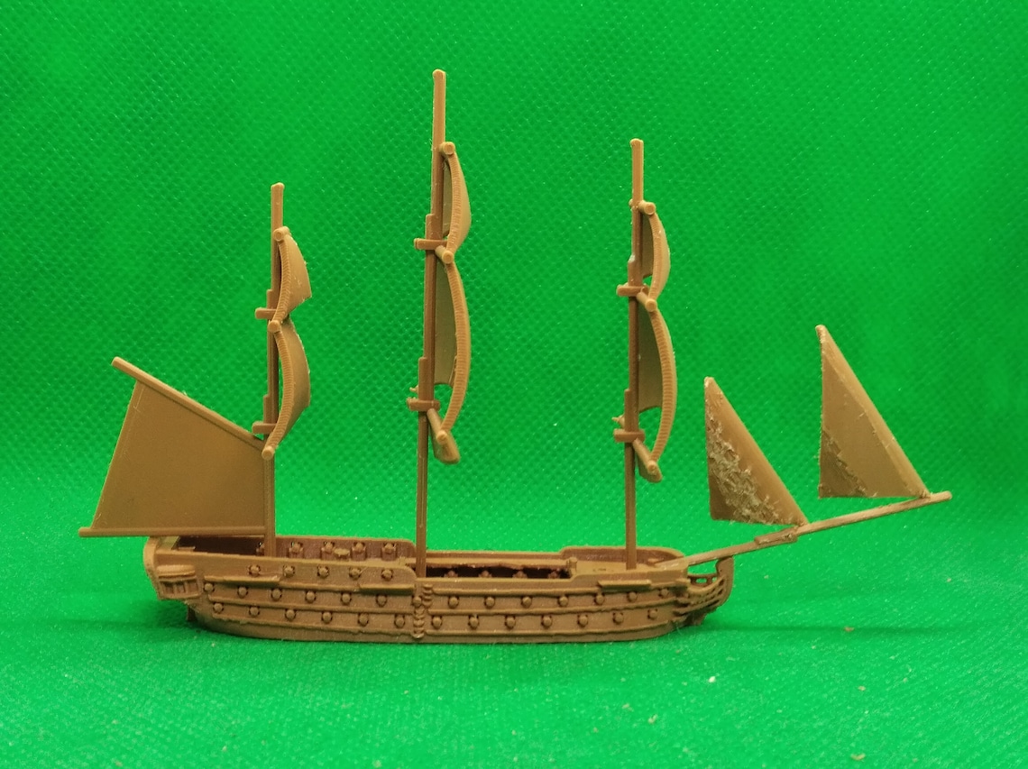 1/700 Scale 64 Gun Ship-of-the-line, 3rd Rate, Suitable for Black Seas ...