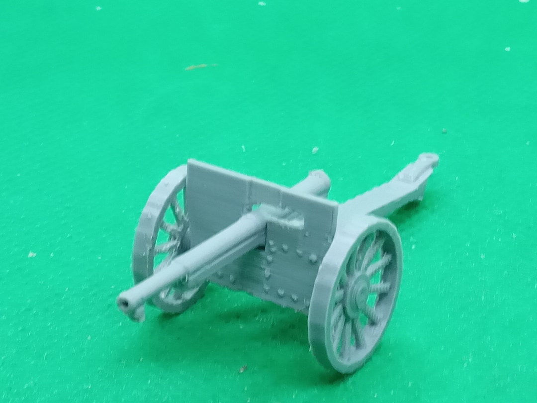 1/72 Scale 4 X French Canon De 75 Mm Mle 1897 Gun (spoked Wheels ...