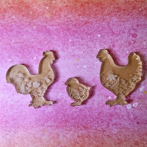 Chicken Mold, Silicone Mold, Mold, Resin Mold, Rooster Mold, Craft Mold ...
