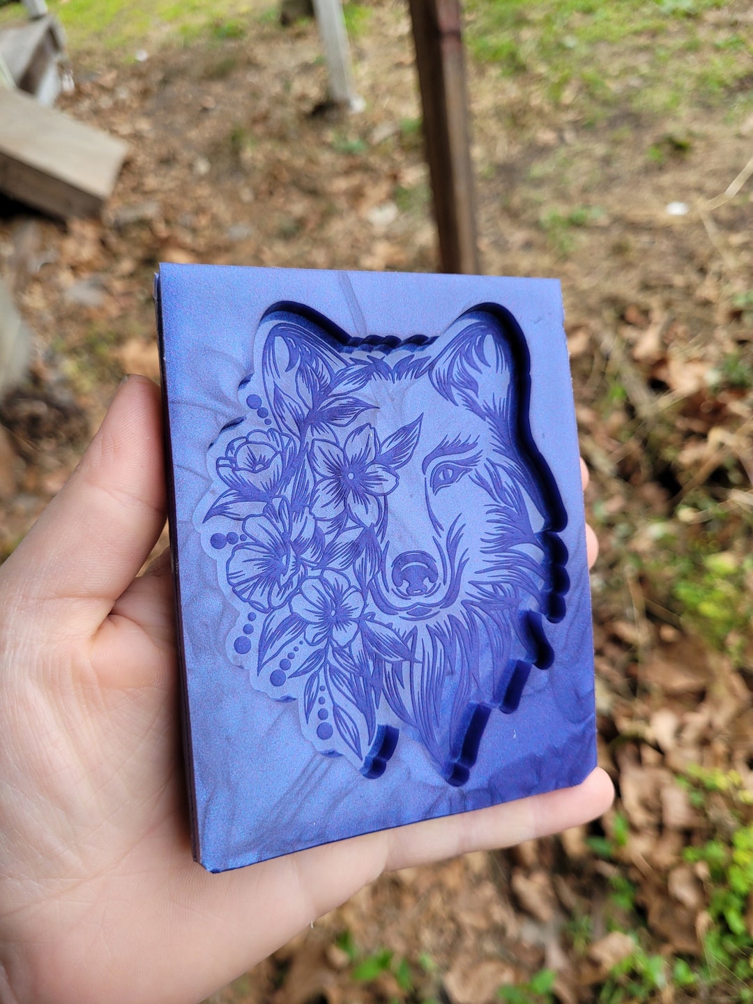 Wolf Mold, Floral Wolf Mold, Resin Mold, Crafting Mold, Floral Mold ...