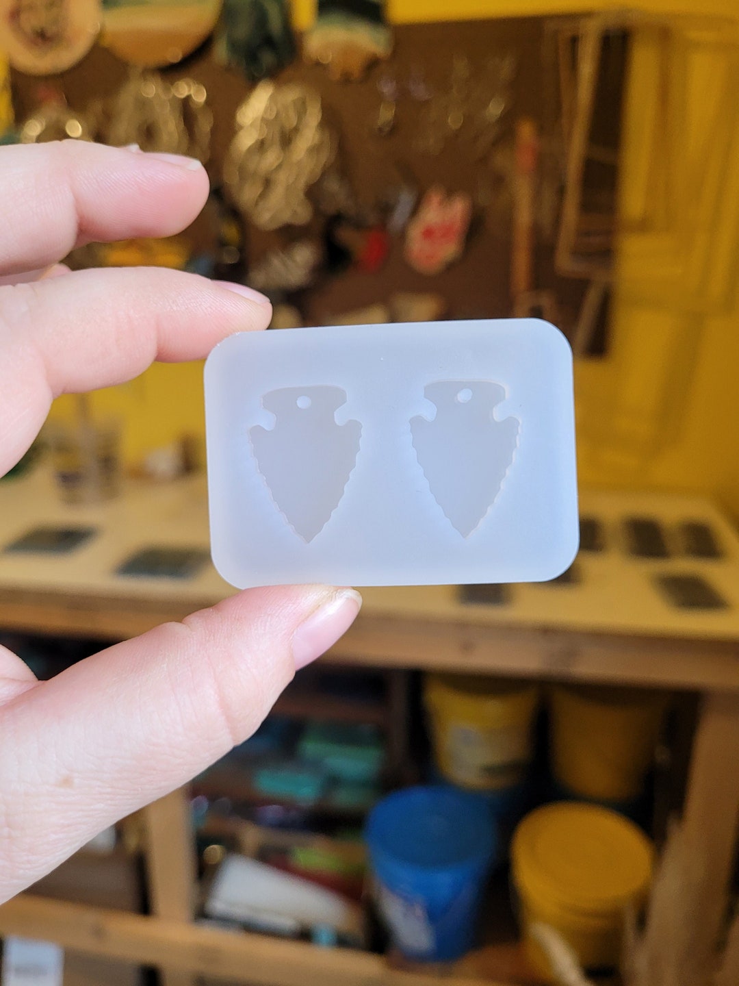 1 Inch, Arrowhead Earring Mold, Arrowhead Mold, Artifact Mold, Earring ...