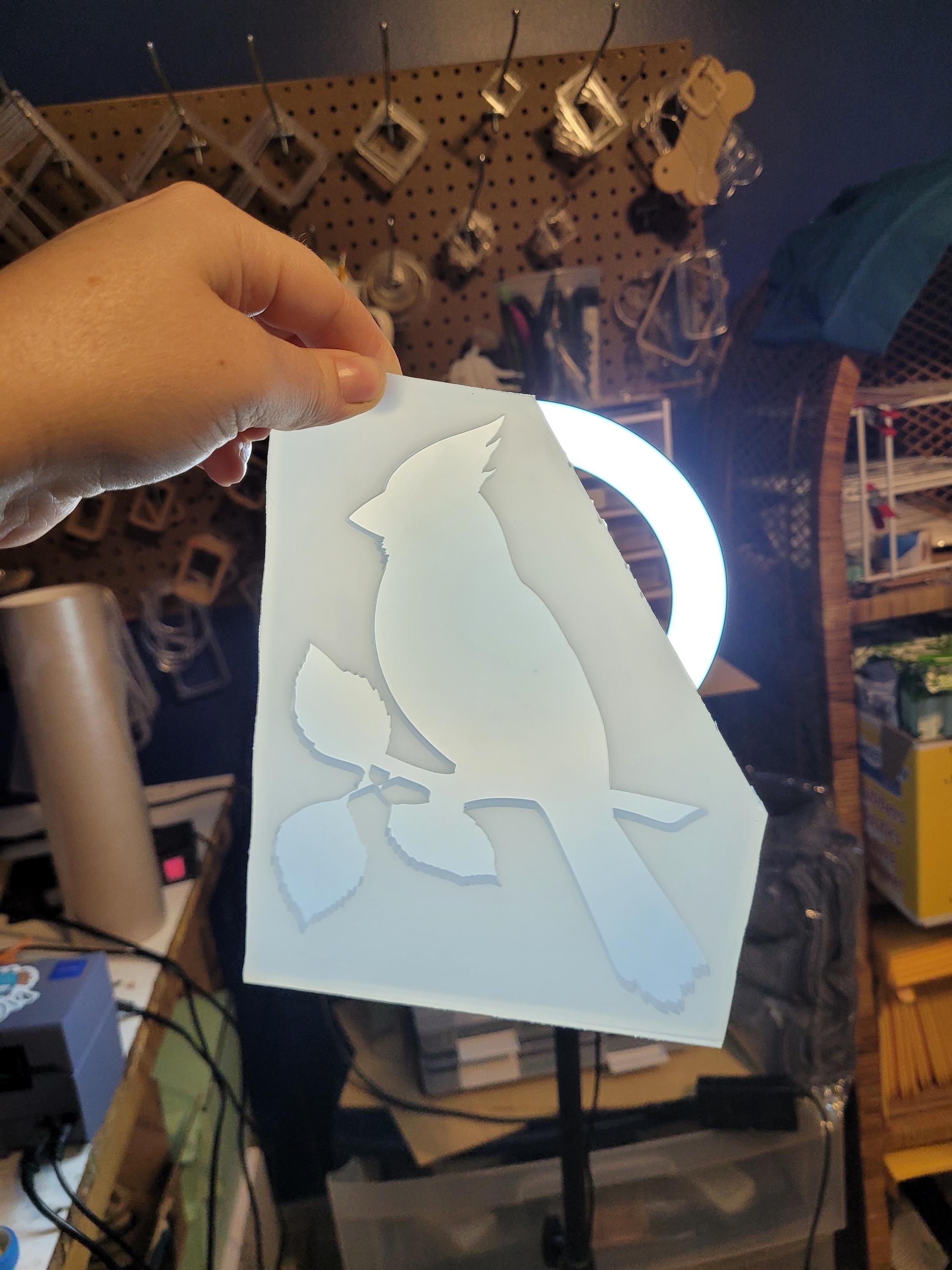 6.75 Inch, Cardinal Bird Mold, Cardinal Mold, Resin Mold, Flying Bird ...