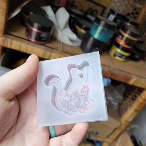 2 Inch, Cat Mold, Resin Mold, Crafting Mold, Kitty Mold, Floral Cat ...