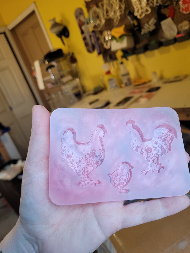 Chicken Mold, Silicone Mold, Mold, Resin Mold, Rooster Mold, Craft Mold ...