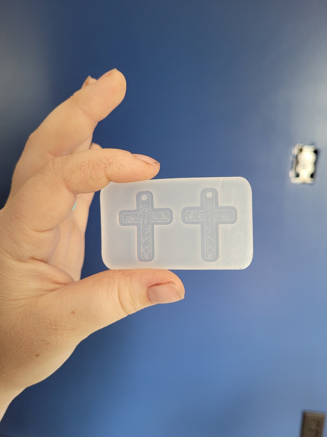 1.25 Inch, Cross Earring Mold, Cross Mold, Religious Earring Mold ...
