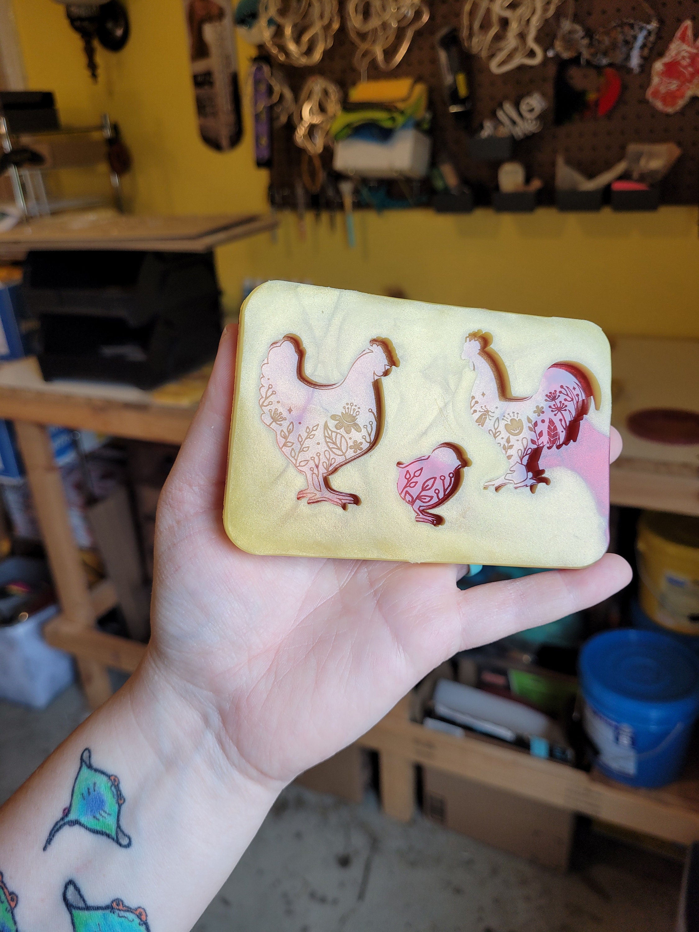 Chicken Mold, Silicone Mold, Mold, Resin Mold, Rooster Mold, Craft Mold ...