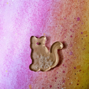 2 Inch, Cat Mold, Resin Mold, Crafting Mold, Kitty Mold, Floral Cat ...