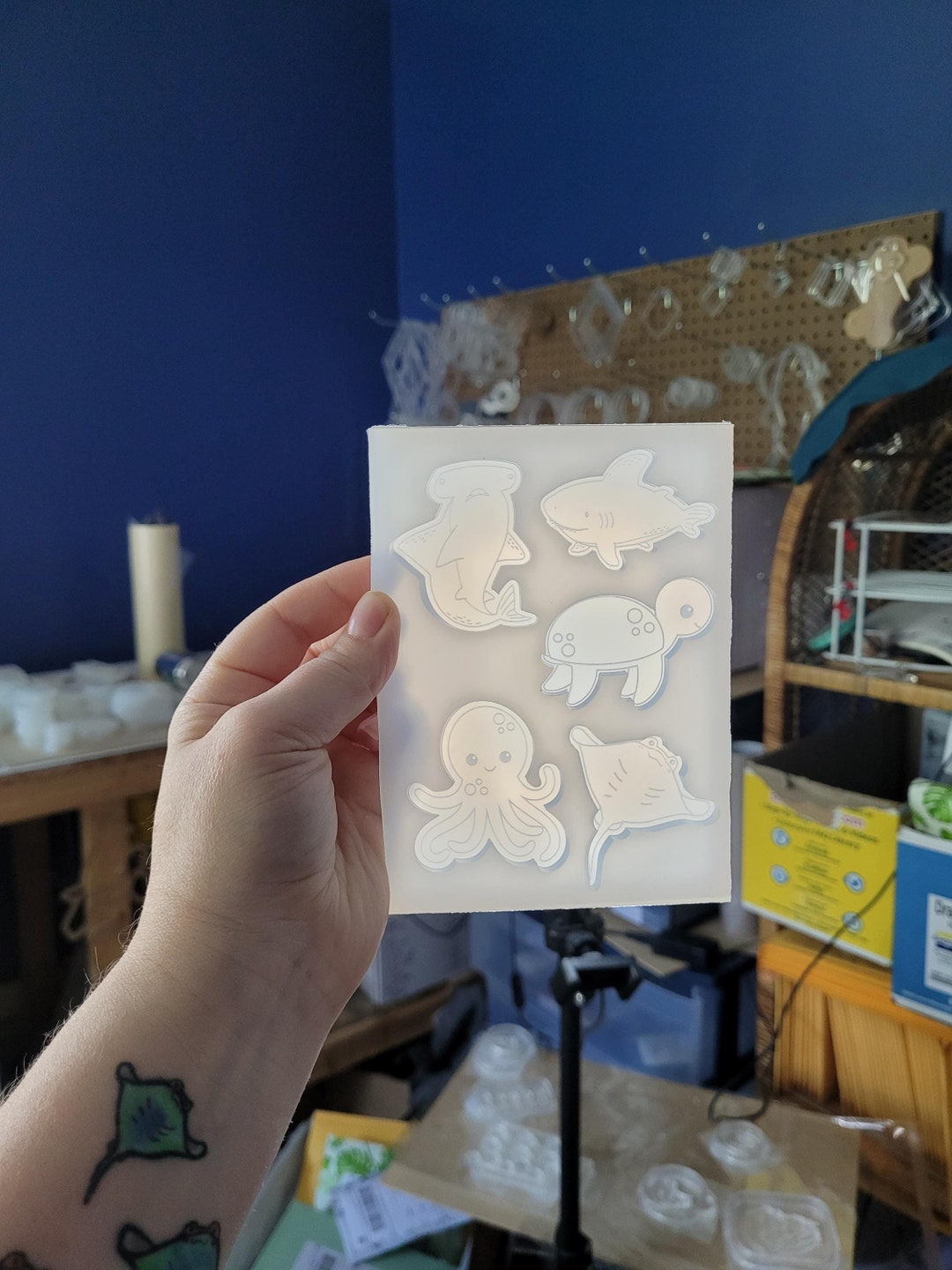 Ocean Life Mold, Stingray Mold, Silicone Mold, Shark Mold, Turtle Mold ...