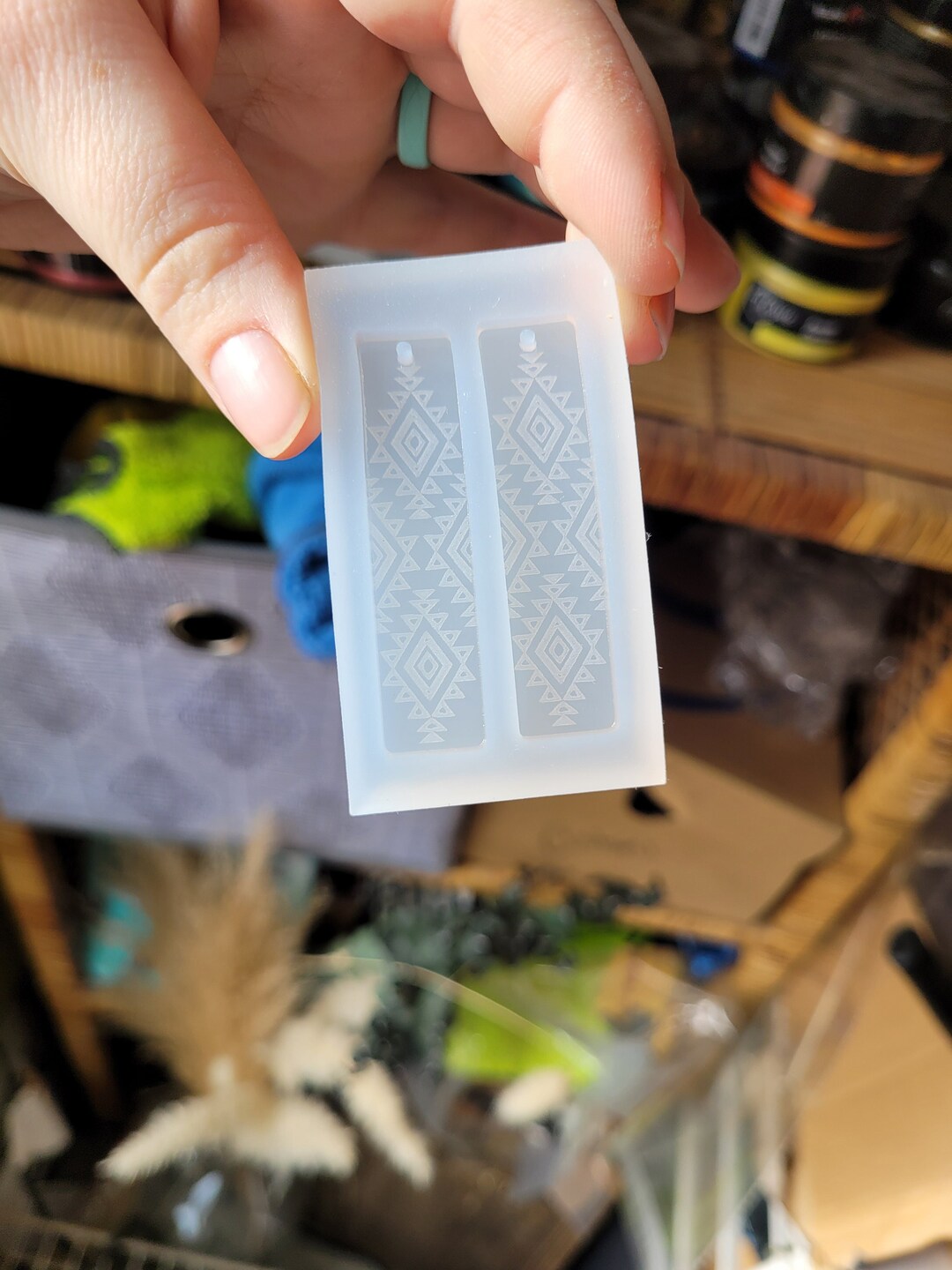 Aztec Earring Mold, Mold, Jewelry Mold, Boho Earring Mold, Boho Mold ...