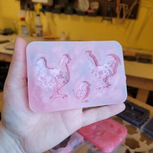 Chicken Mold, Silicone Mold, Mold, Resin Mold, Rooster Mold, Craft Mold ...