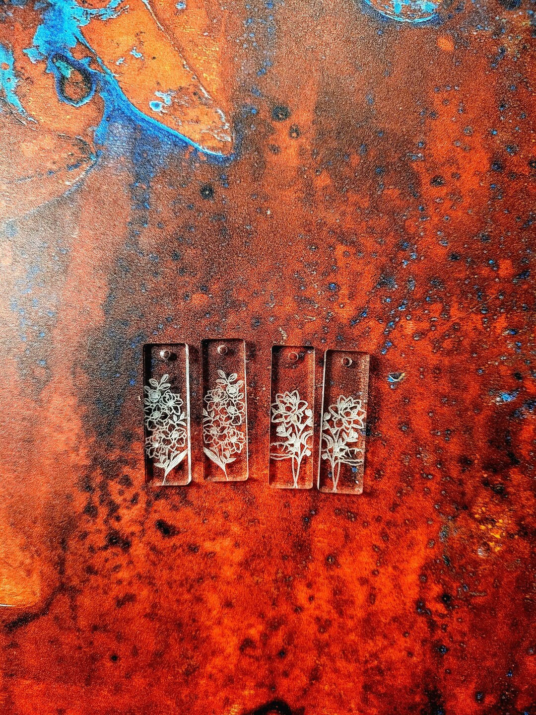 1.25 Inch, July Birth Flower Mold, Water Lily Earring Mold, Larkspur ...