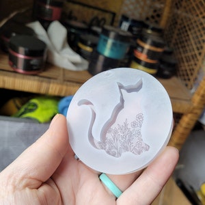 2 Inch, Cat Mold, Resin Mold, Crafting Mold, Kitty Mold, Floral Cat ...