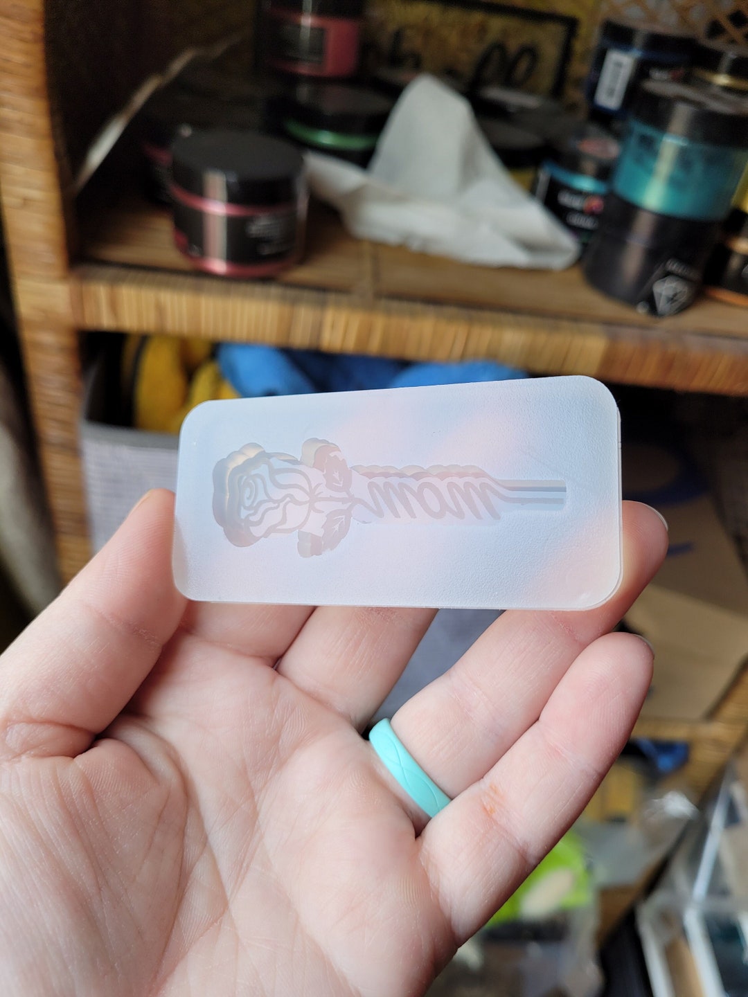 Mom Rose Mold, Resin Mold, Crafting Mold, Magnet Mold, Silicone Mold ...