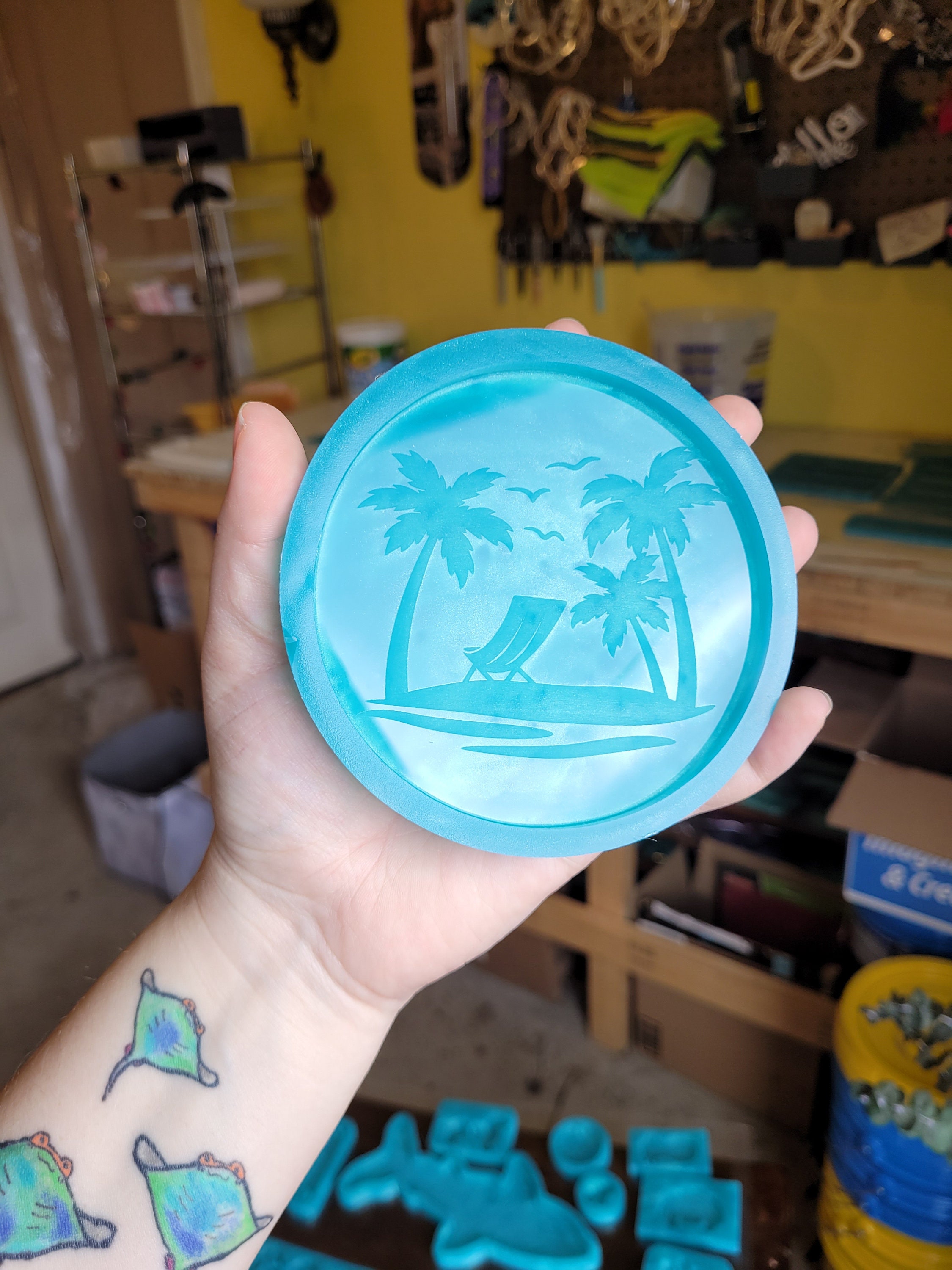 Beach Mold, Plam Tree Mold, Beach Scene Mold, Ocean Mold, Sea Mold ...