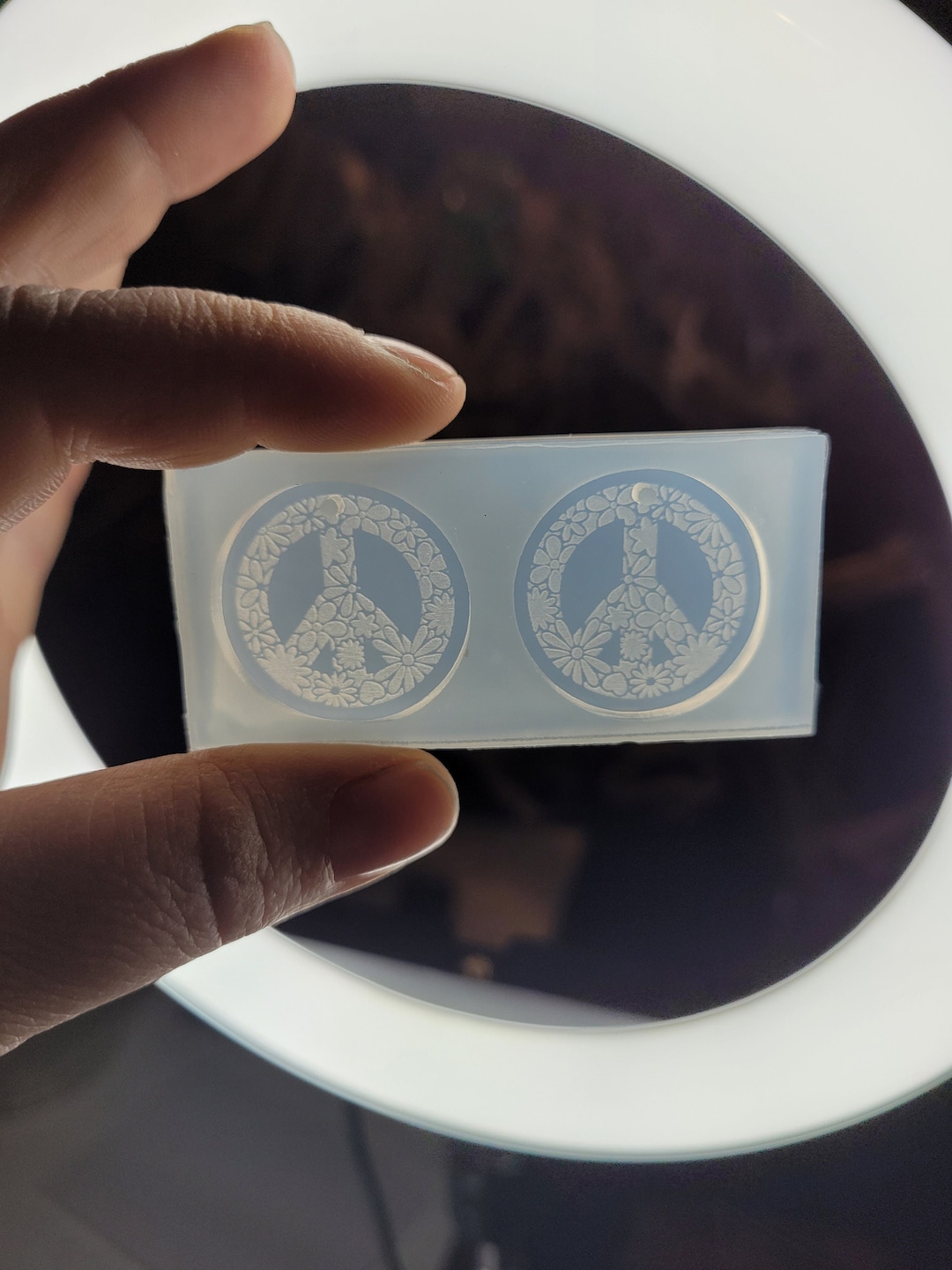 1 Inch, Peace Earring Mold, Peace Sign Earring Mold, Resin Earring Mold ...