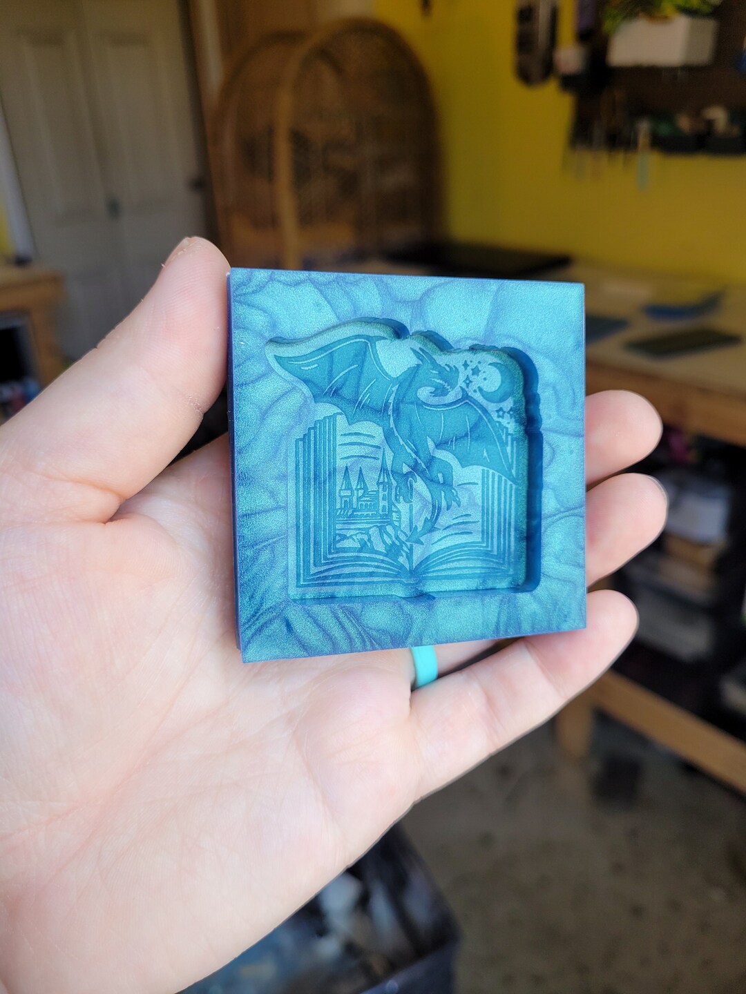 2 Inch, Dragon Mold, Book Mold, Reading Mold, Dragon and Book Mold ...