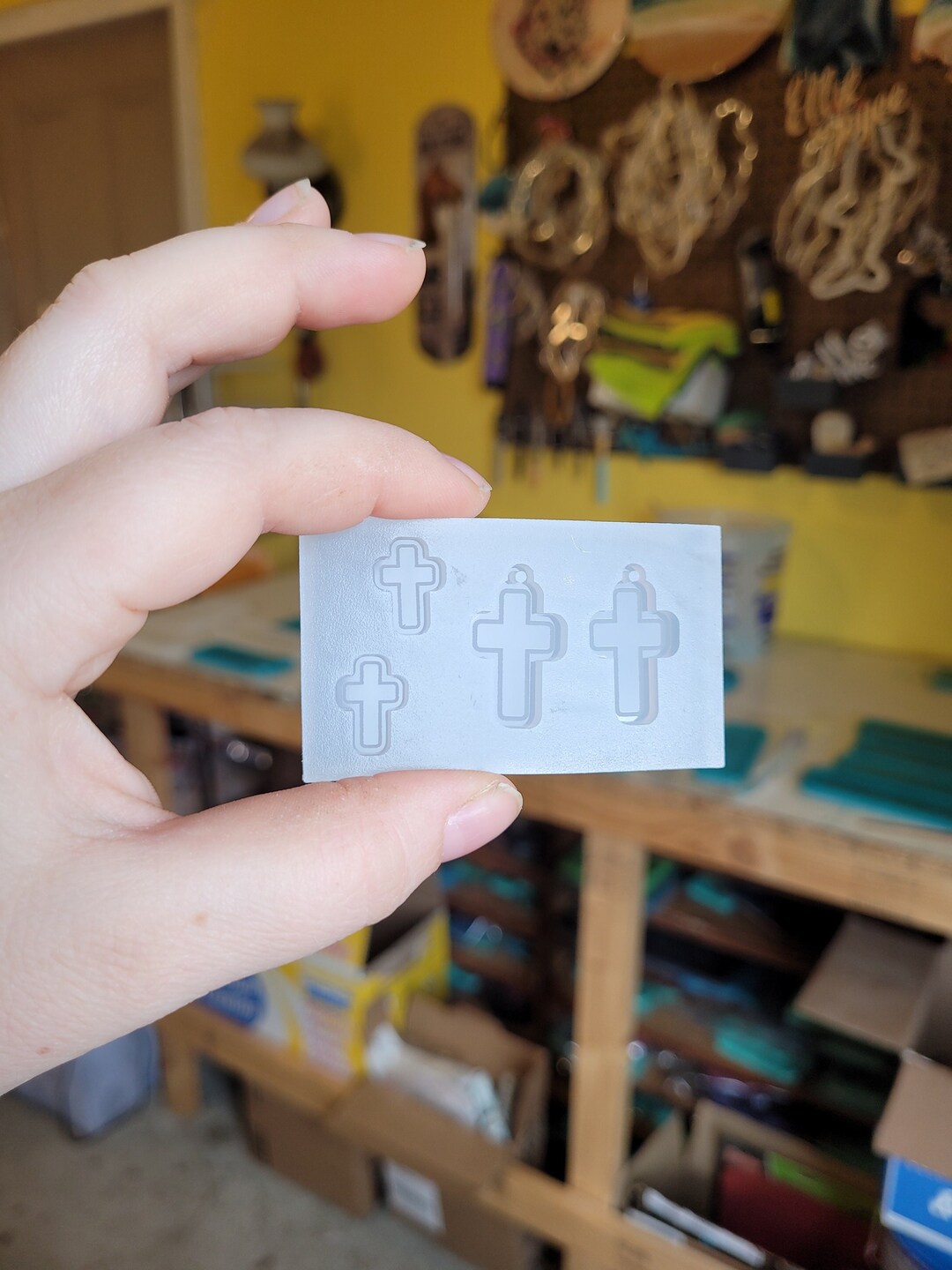 1 Inch, Cross Earring Mold, Cross Mold, Ichthys Mold, Earring Mold ...