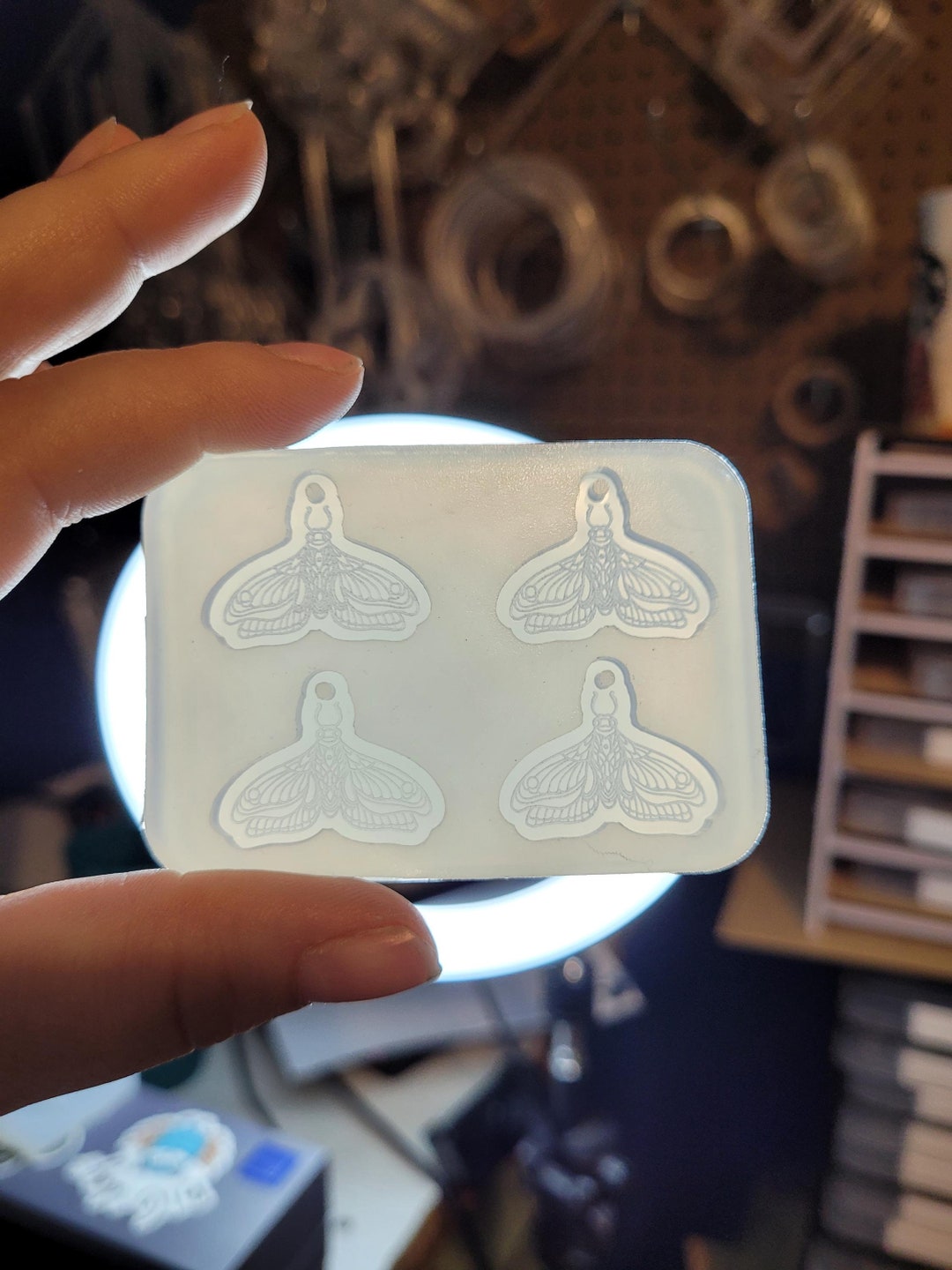 1 Inch, Cecropia Moth Earring Mold, Moth Earring Mold, Silicone Earring ...