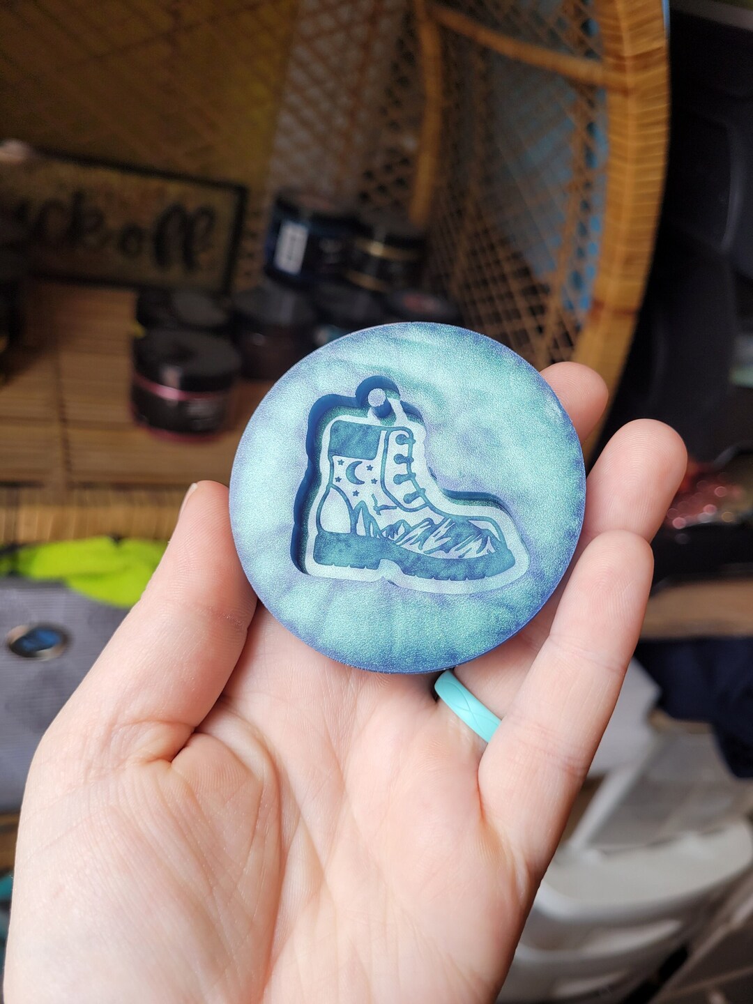 1.7 Inch, Boot Mold, Shoe Mold, Hiking Boot Mold, Hiking Keychain Mold ...