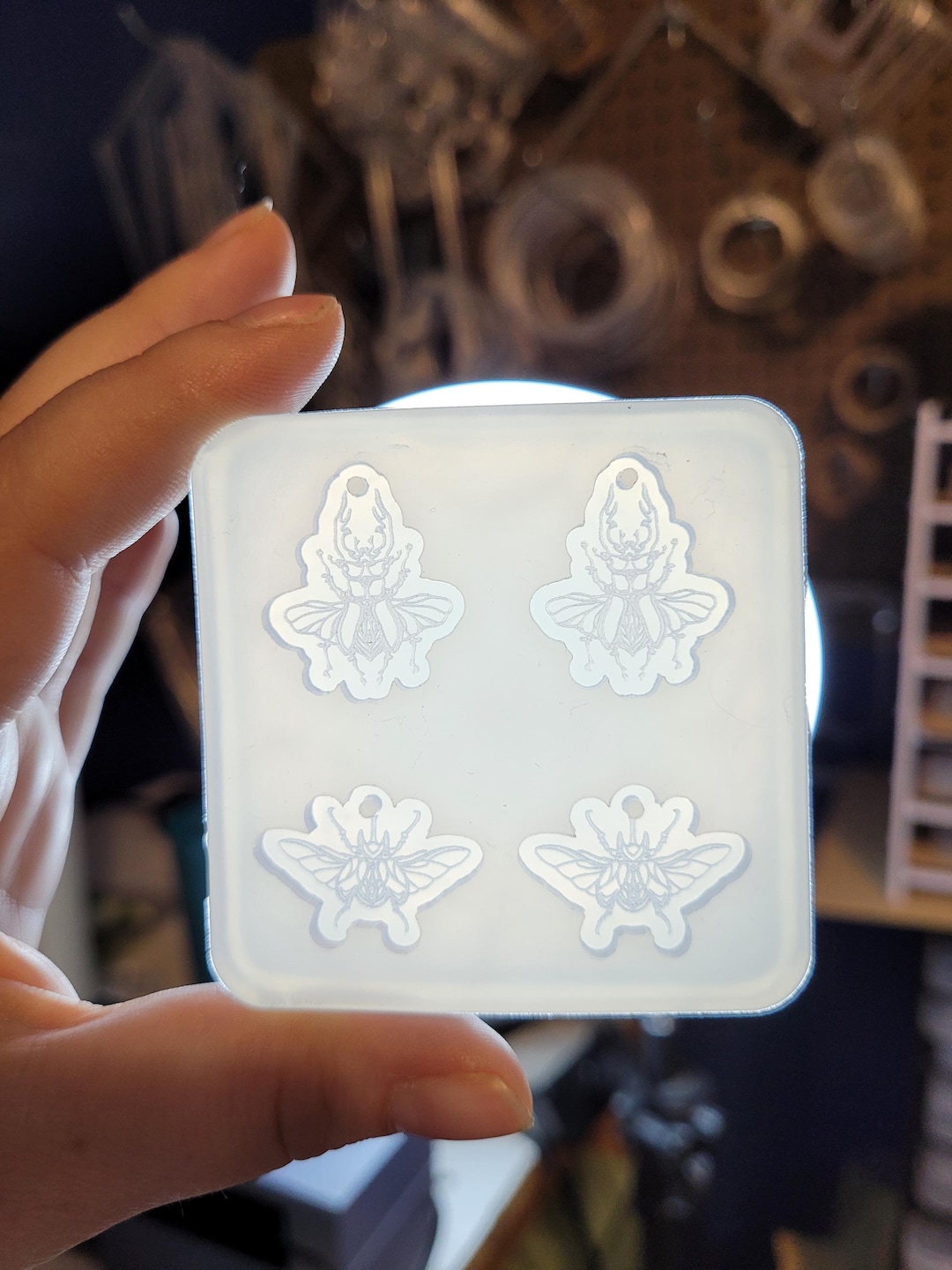 1 Inch, Beetle Earring Mold, Scarab Beetle Earring Mold, Silicone ...