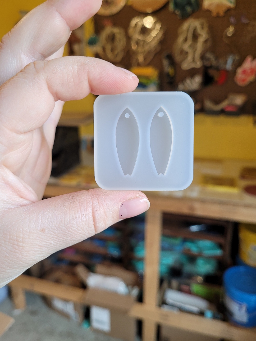 1.25 Inch, Surfboard Earring Mold, Surf Mold, Ocean Mold, Earring Mold ...