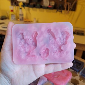 Chicken Mold, Silicone Mold, Mold, Resin Mold, Rooster Mold, Craft Mold ...